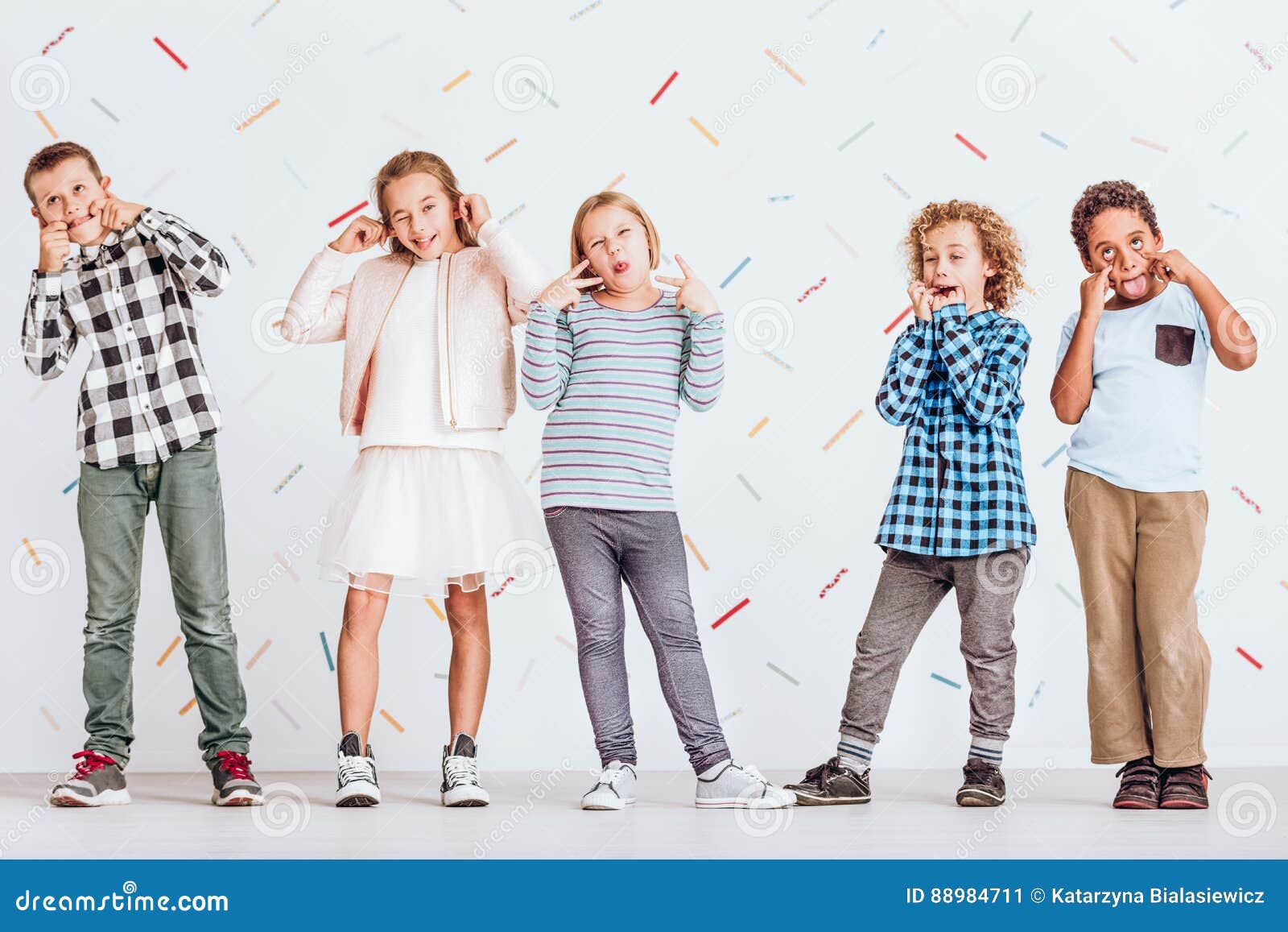 Kids pulling faces stock image. Image of childhood, decorative - 88984711