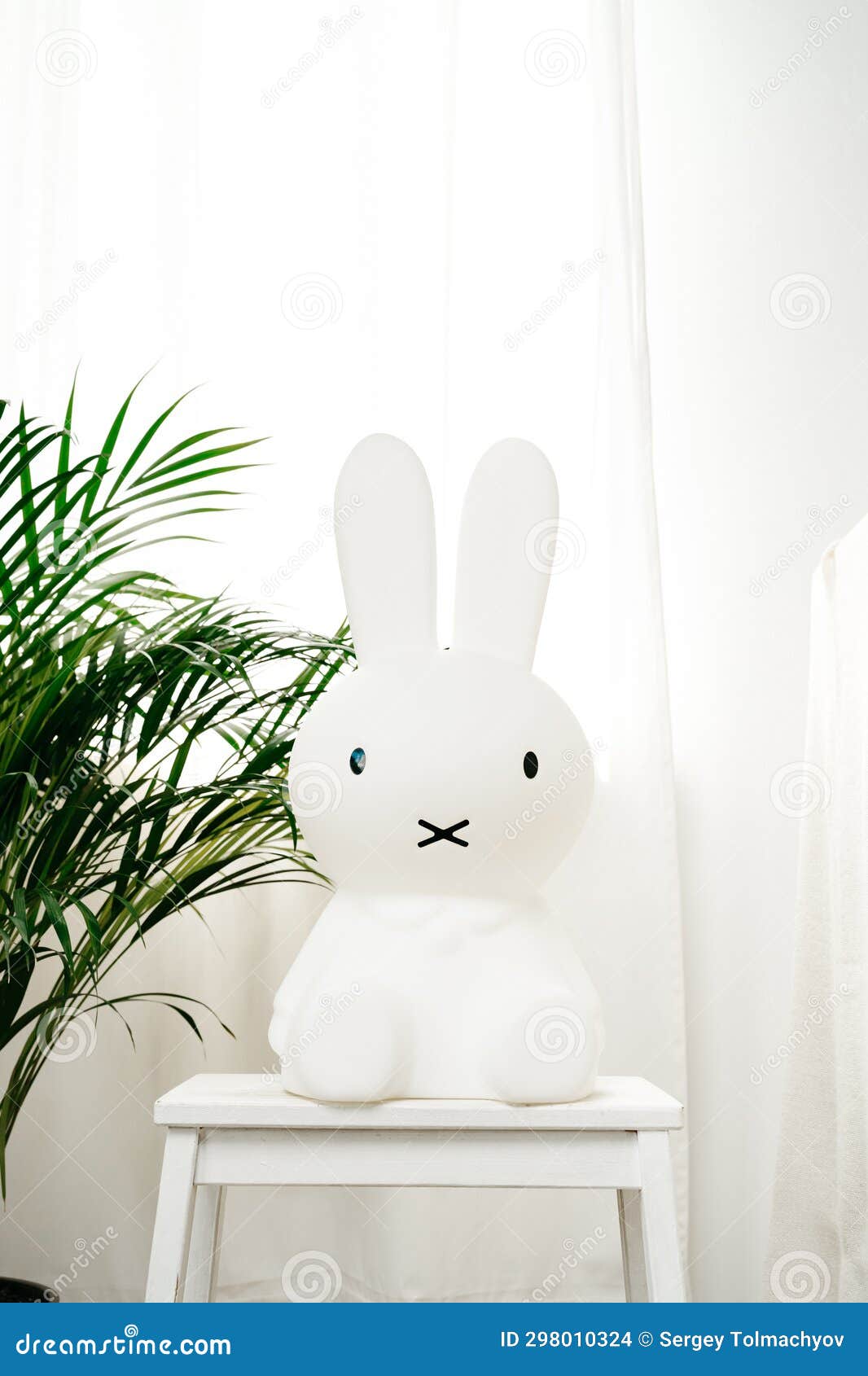 Kids Rabbit Lamp on a Stand Close Up Stock Photo - Image of home, style ...