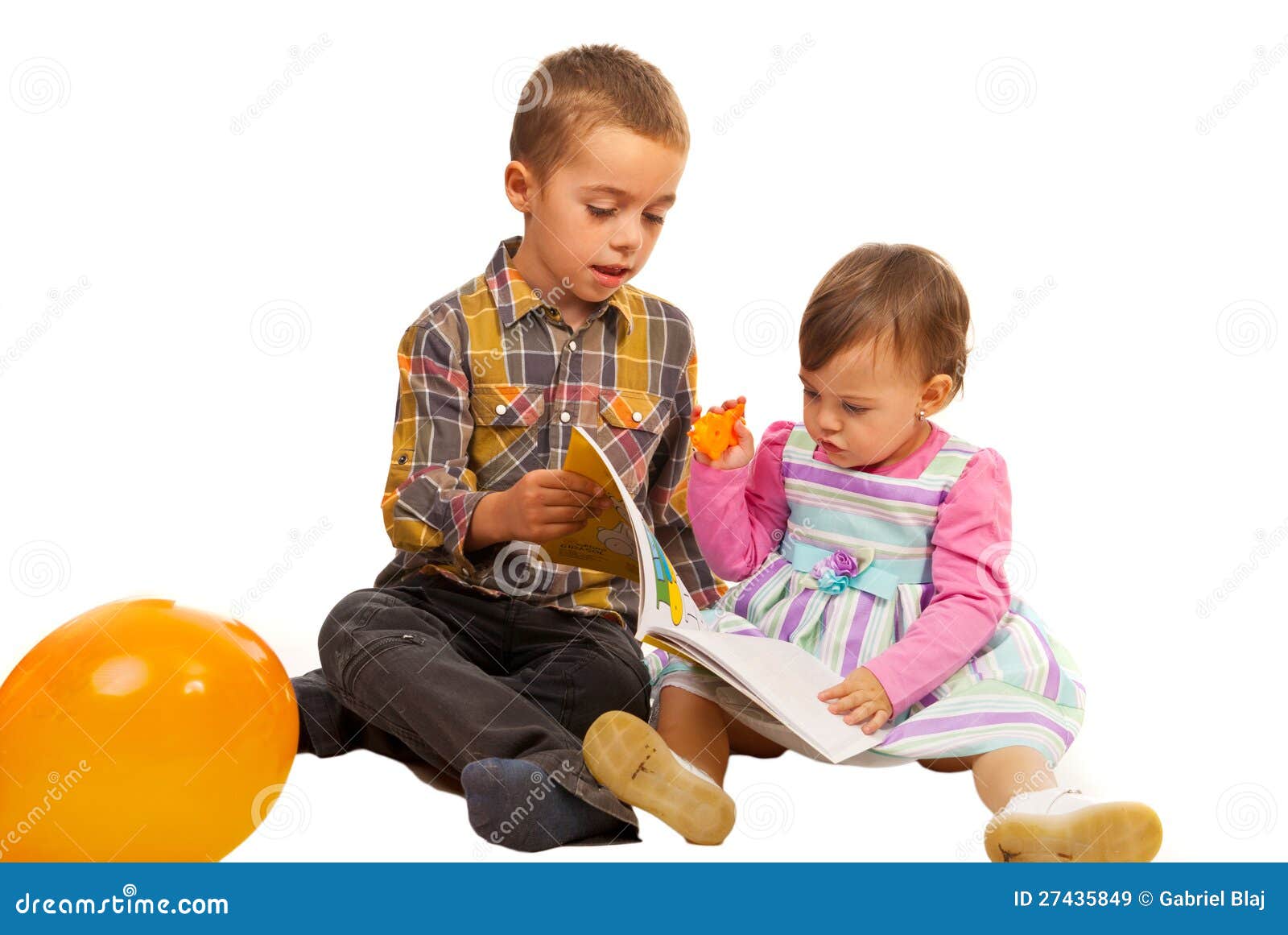 Kids reading book stock image. Image of kids, female - 27435849