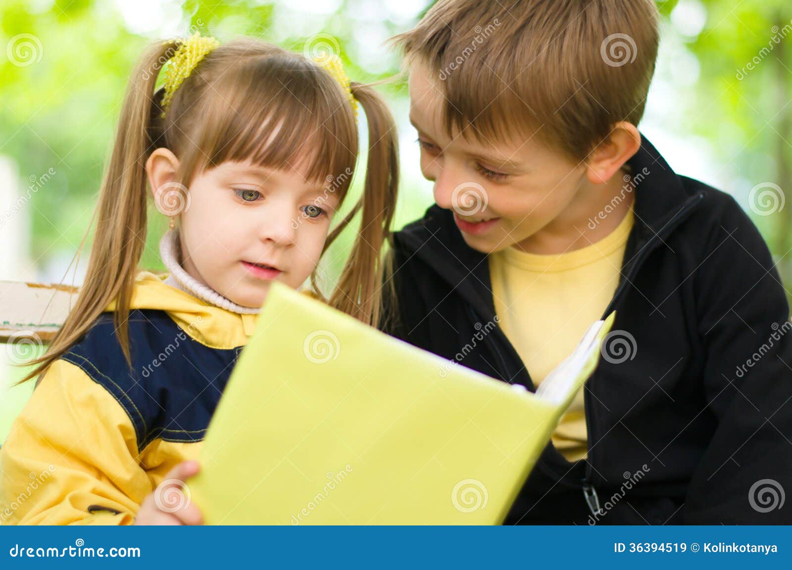 Kids reading stock image. Image of education, friendship - 36394519