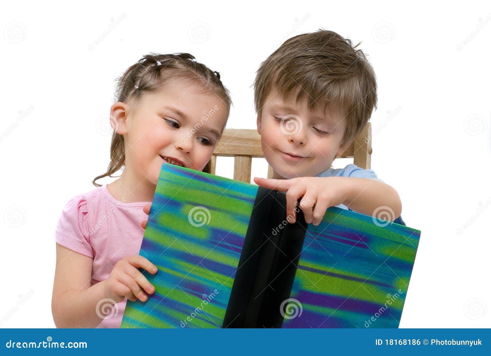 Kids reading together stock photo. Image of close, looking - 18168186