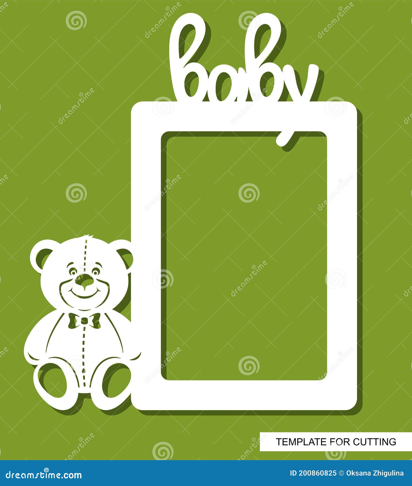 Frame With Teddy Bear Cartoon Vector | CartoonDealer.com #11270329