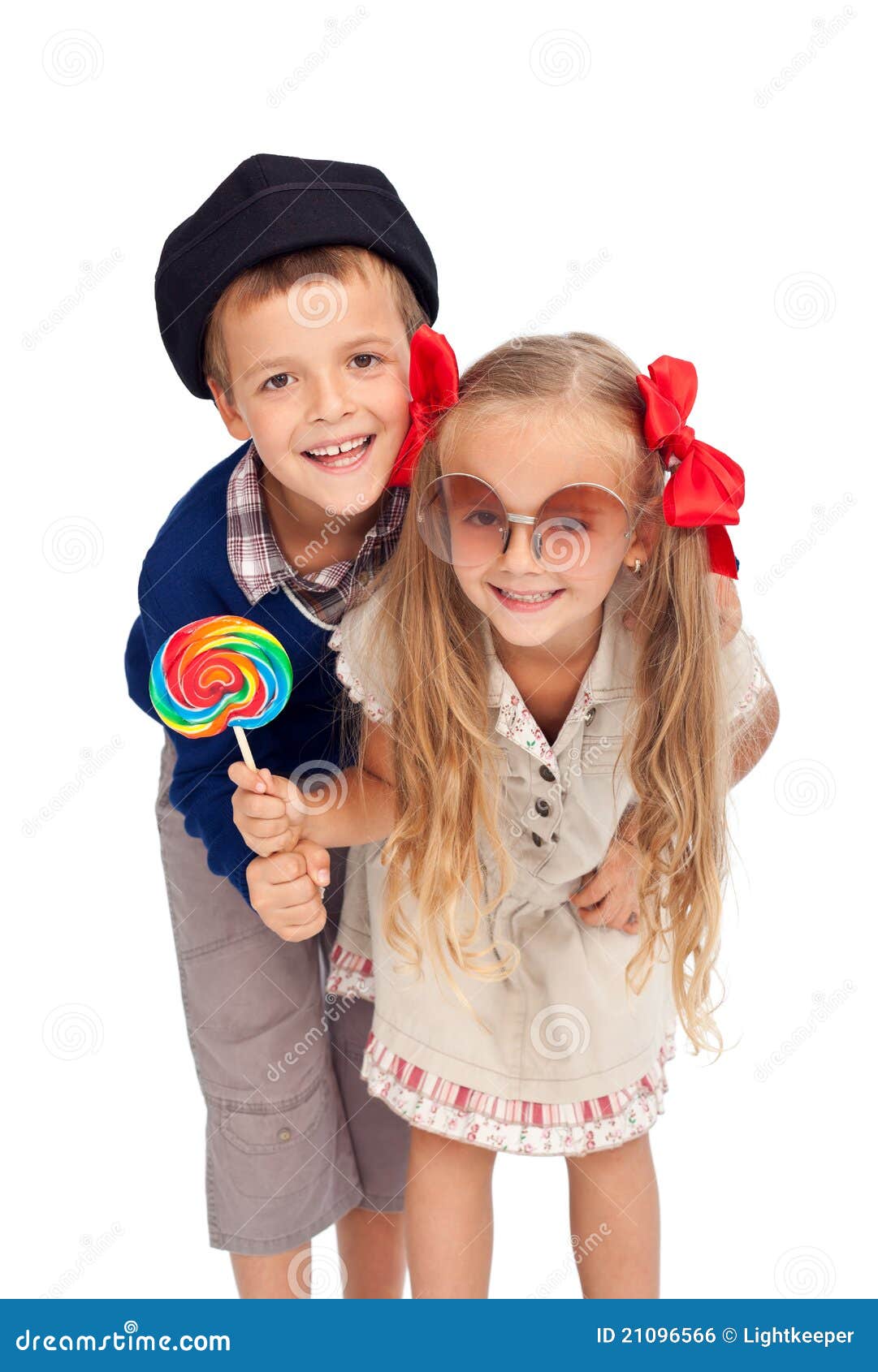 Kids in retro clothes stock photo. Image of funny, lollipop - 21096566