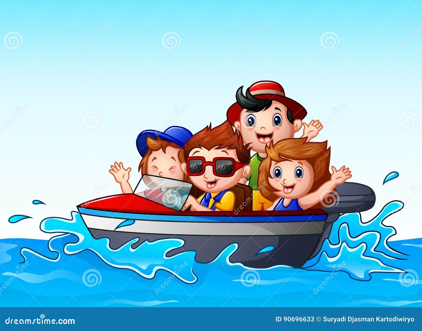 Motor Boat Hand Drawn Outline Doodle Icon. Vector Illustration ...