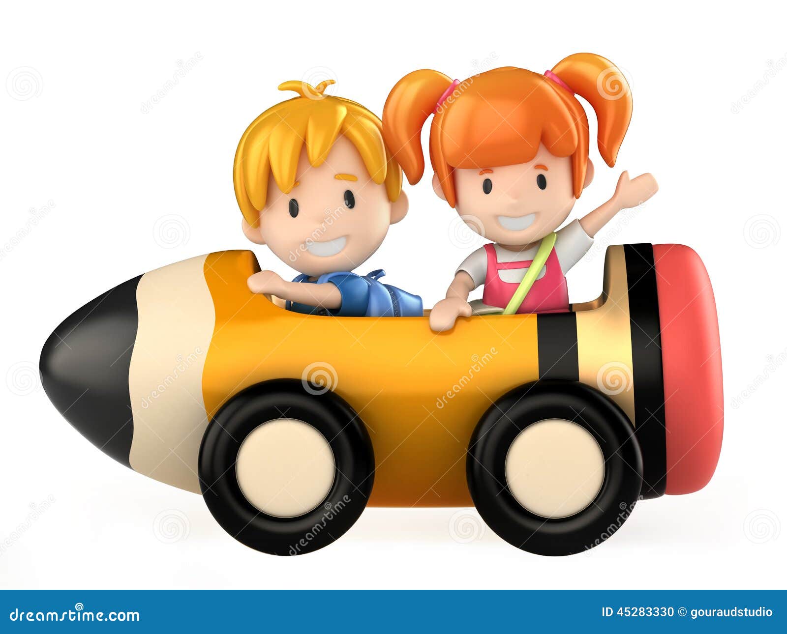 The Boy Riding The Pencil Vector Illustration | CartoonDealer.com #62172782