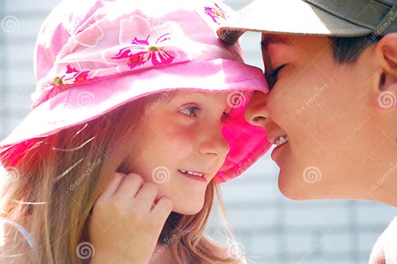 Kids romance first love stock image. Image of head, friends - 10694593
