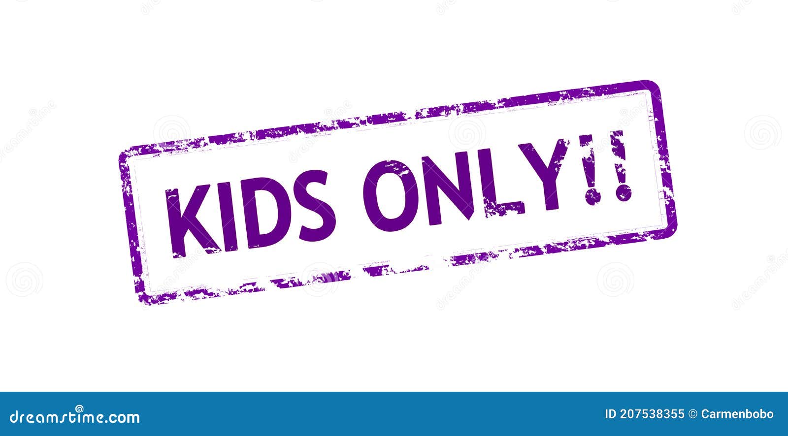 Stamp with text Kids only stock vector. Illustration of rectangular ...