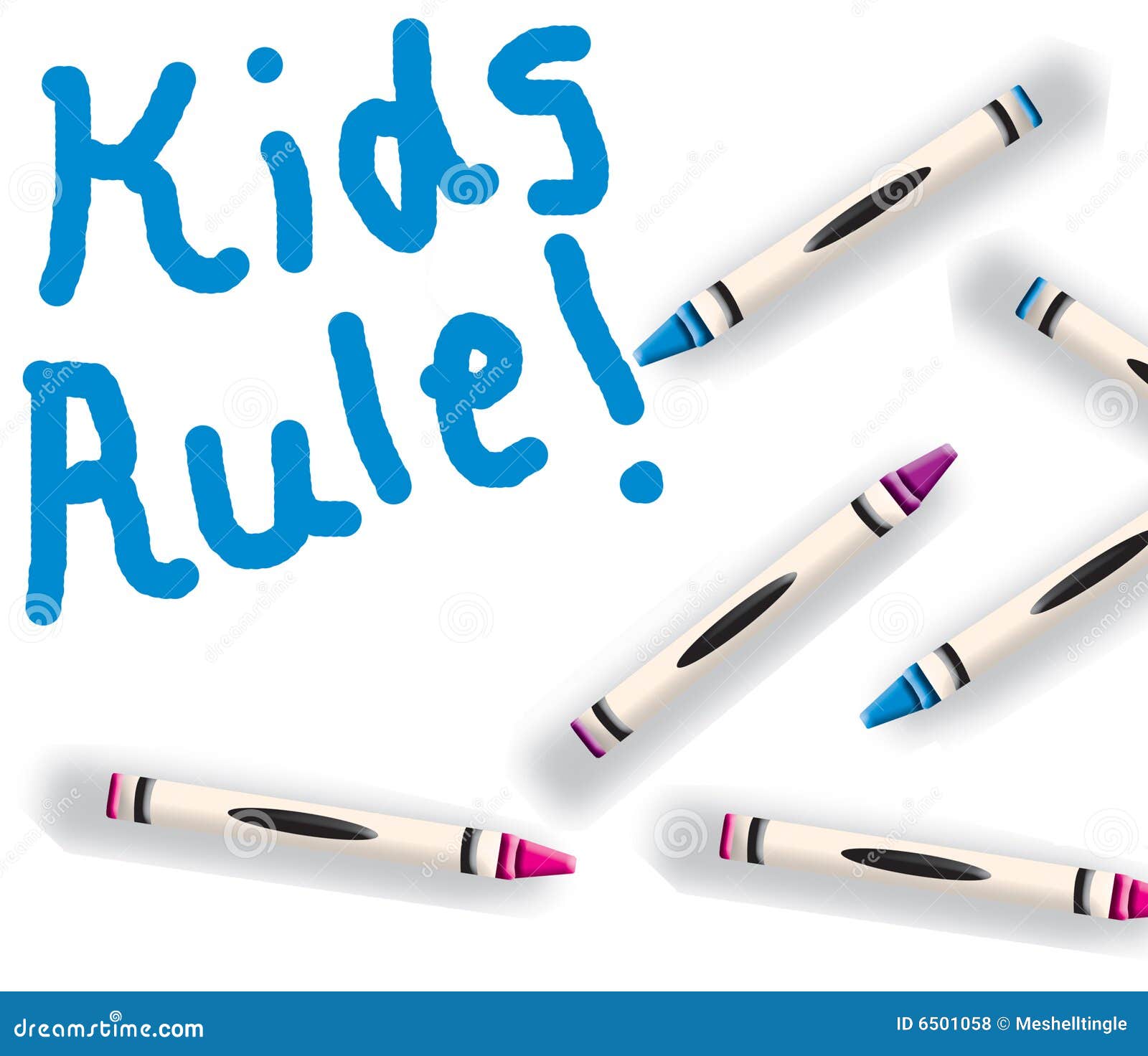 Kids Rule - Cute Hand Drawn Nursery Poster With Cool Hedgehog Animal ...