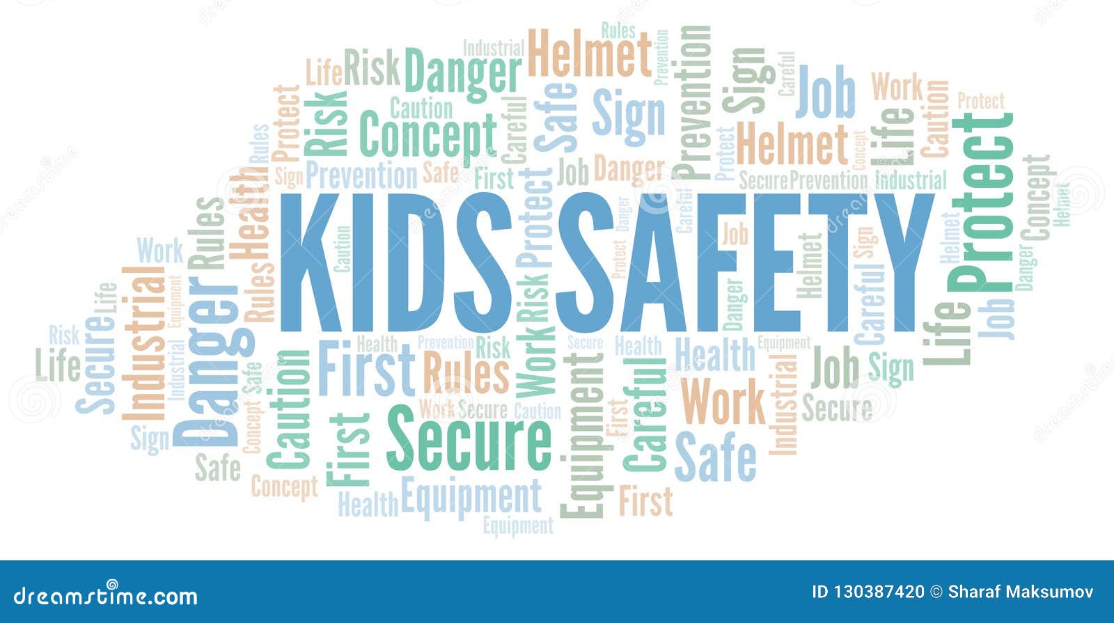 Kids Safety word cloud. stock illustration. Illustration of industrial ...