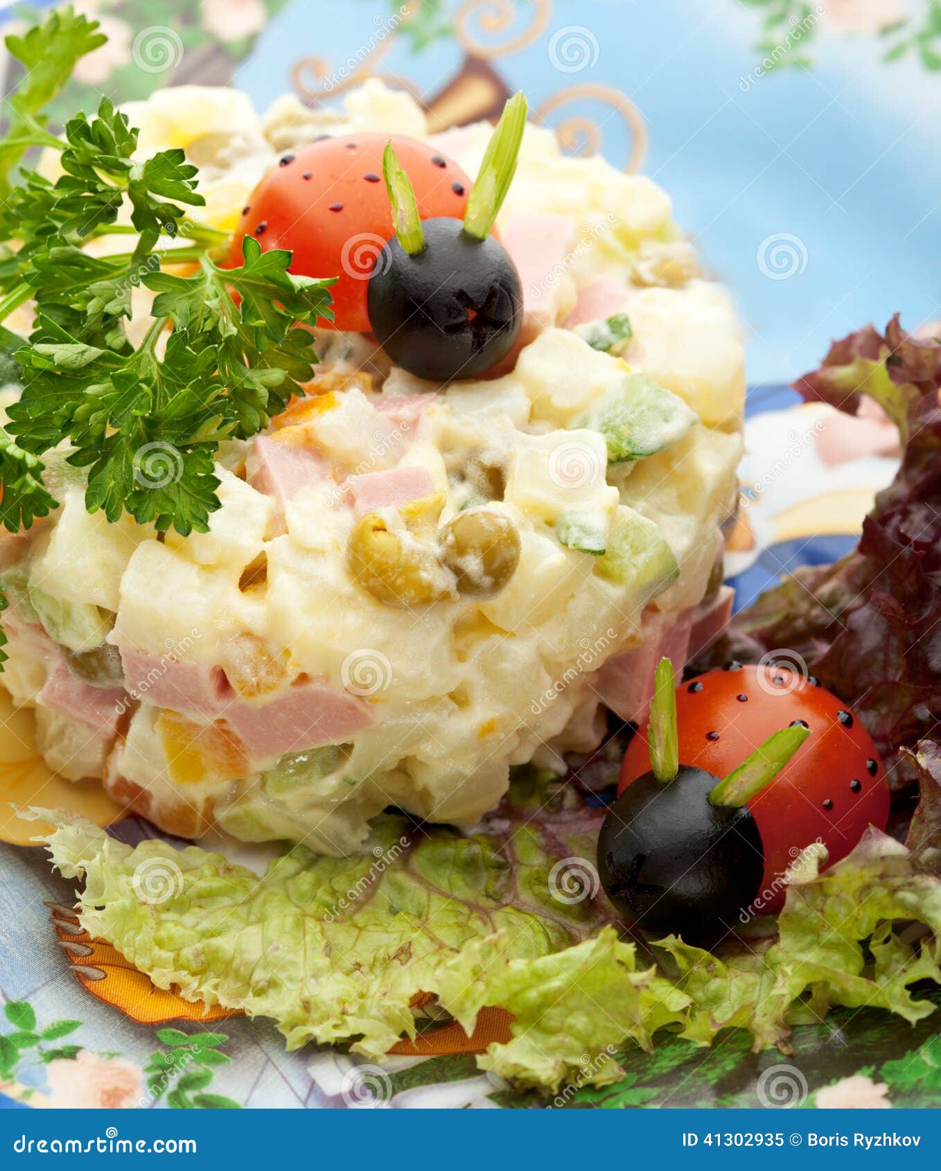 Kids Salad stock image. Image of plate, leaves, lifestyle - 41302935