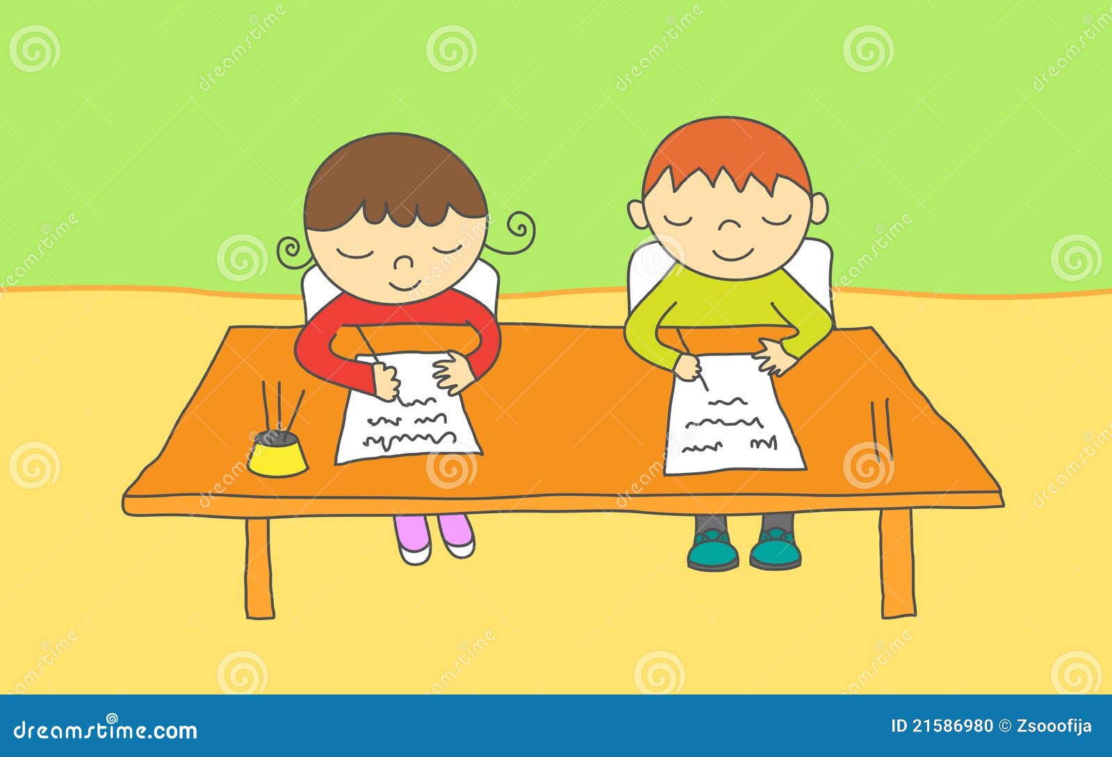 Children Testing Clipart