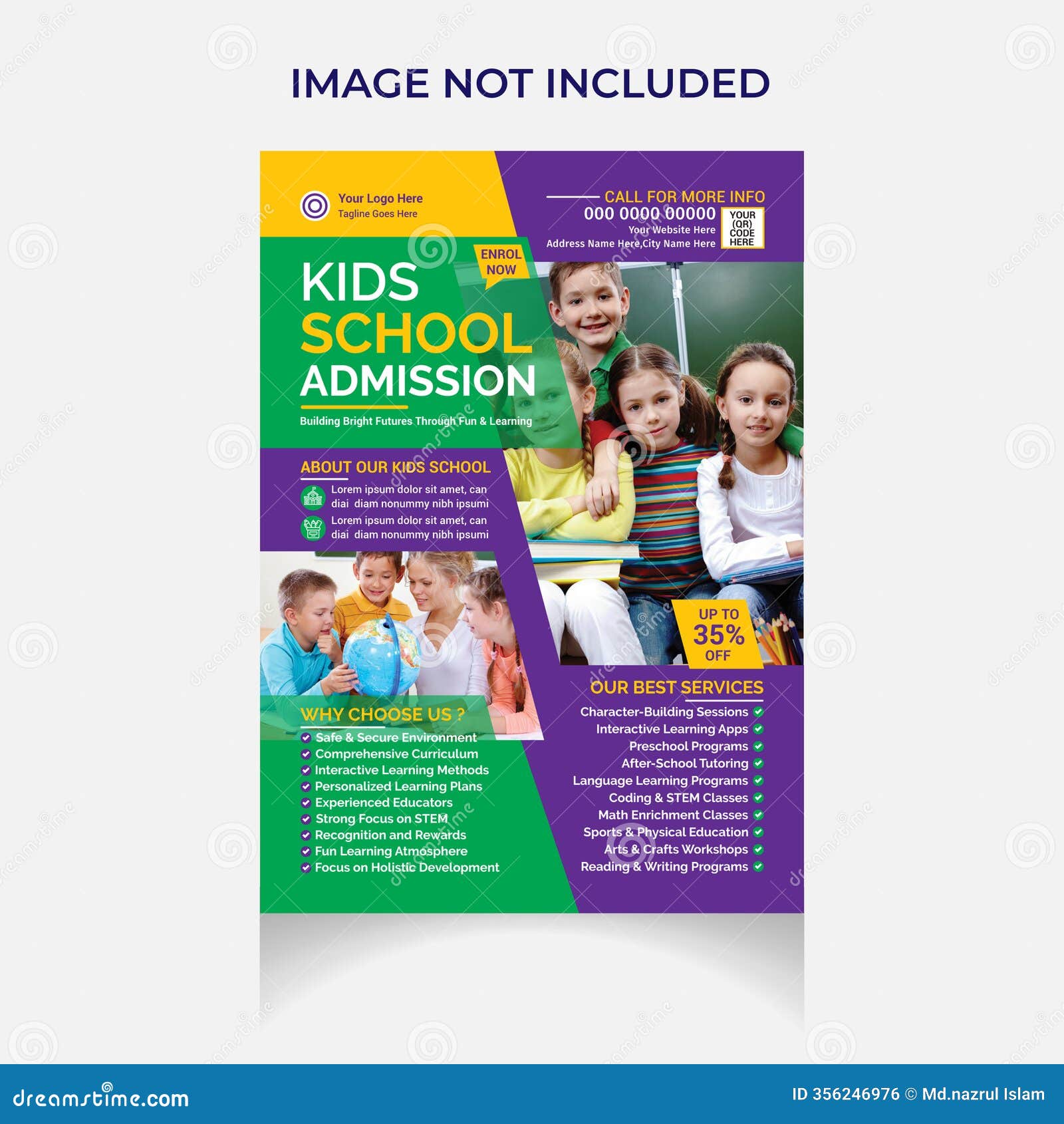 School Admission Banner Design Template. Back To School Poster Design ...