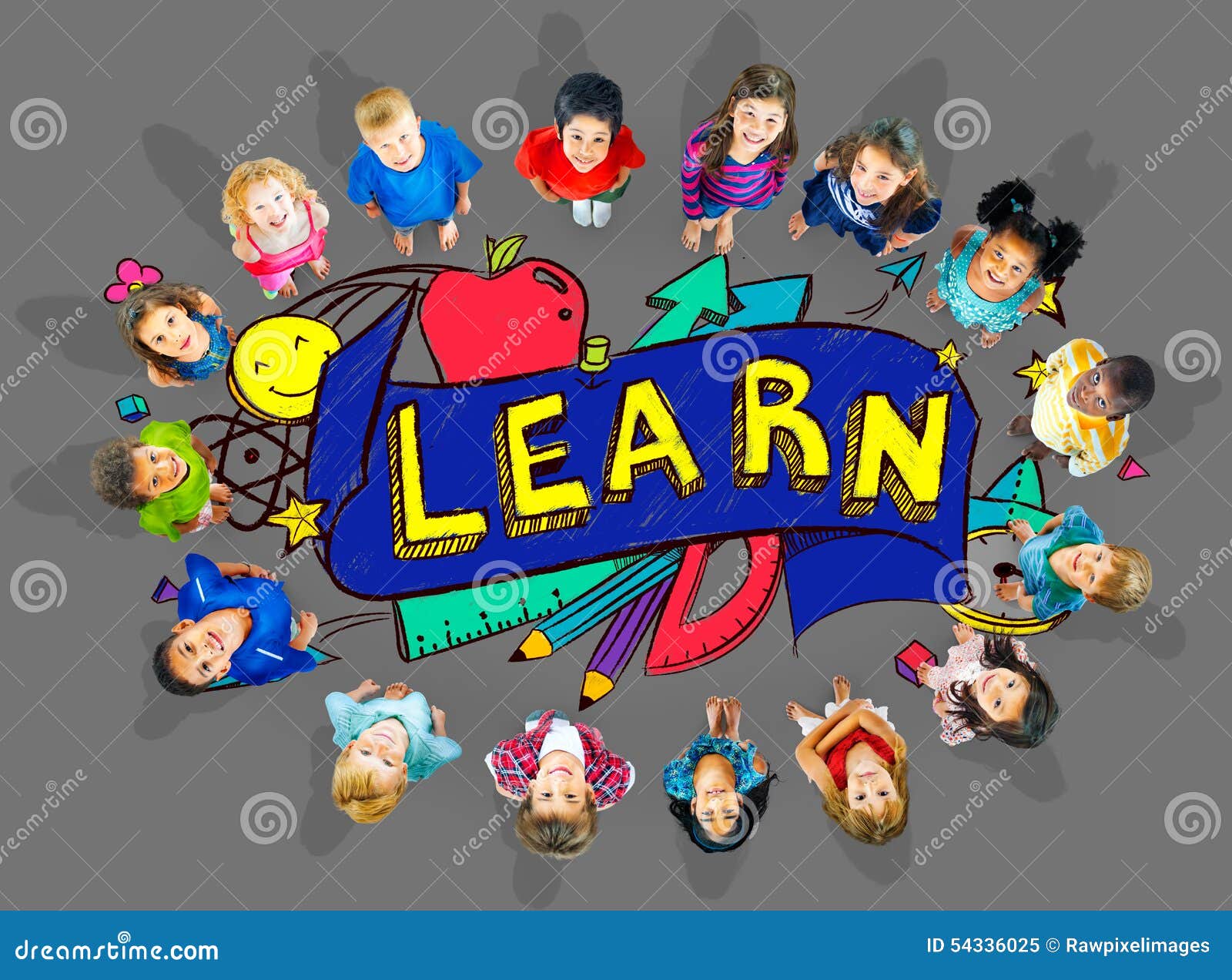 Kids School Education Learn Wisdom Young Concept Stock Illustration ...