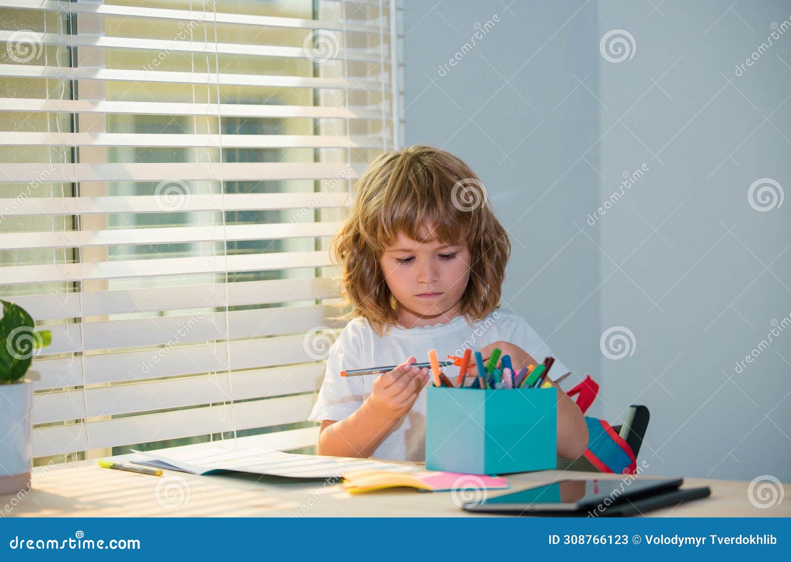 Kids at School. Education and Learning for Child. Stock Image - Image ...