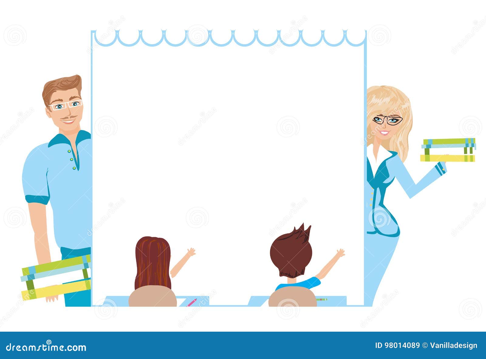Kids school frame stock vector. Illustration of face - 98014089
