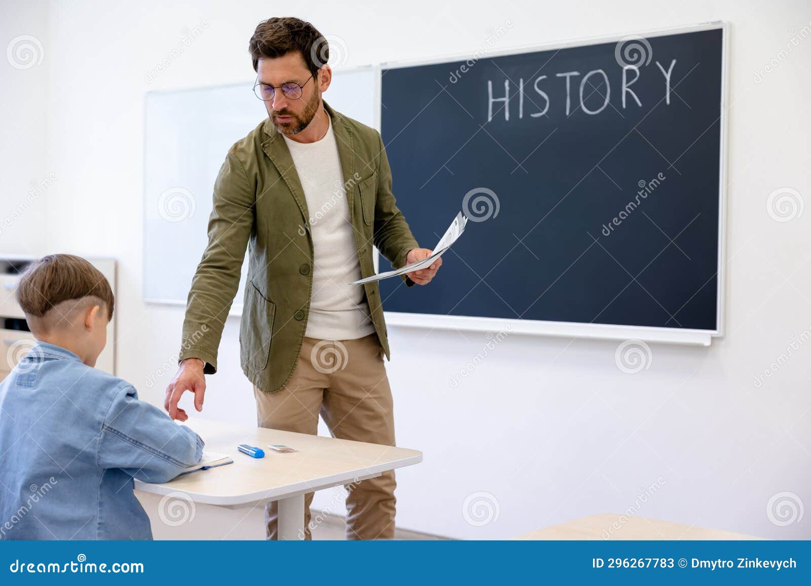 Kids at School Sitting at the Lesson and Looking Involved Stock Image ...