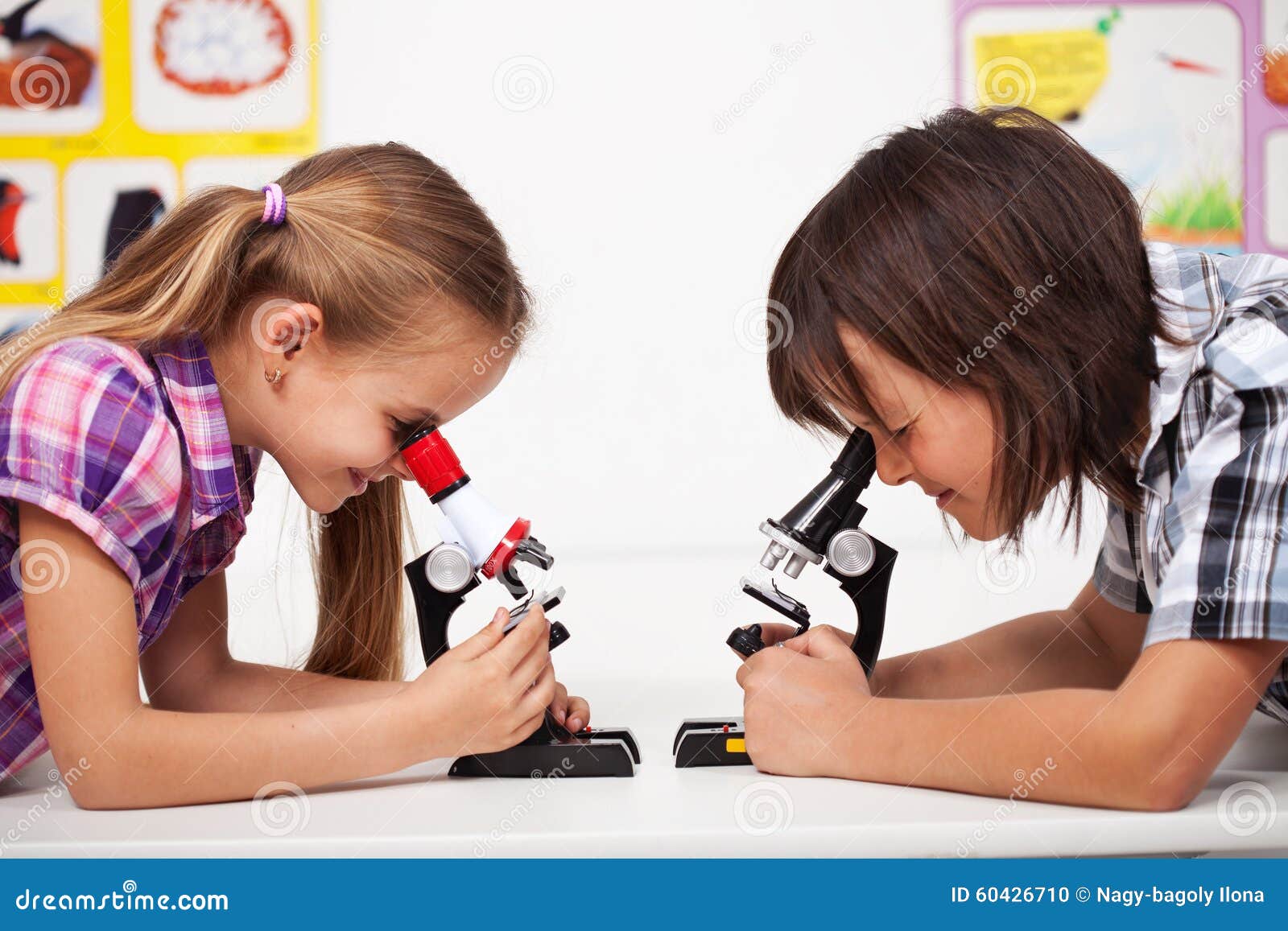 Kids in science class stock photo. Image of child, microscope - 60426710