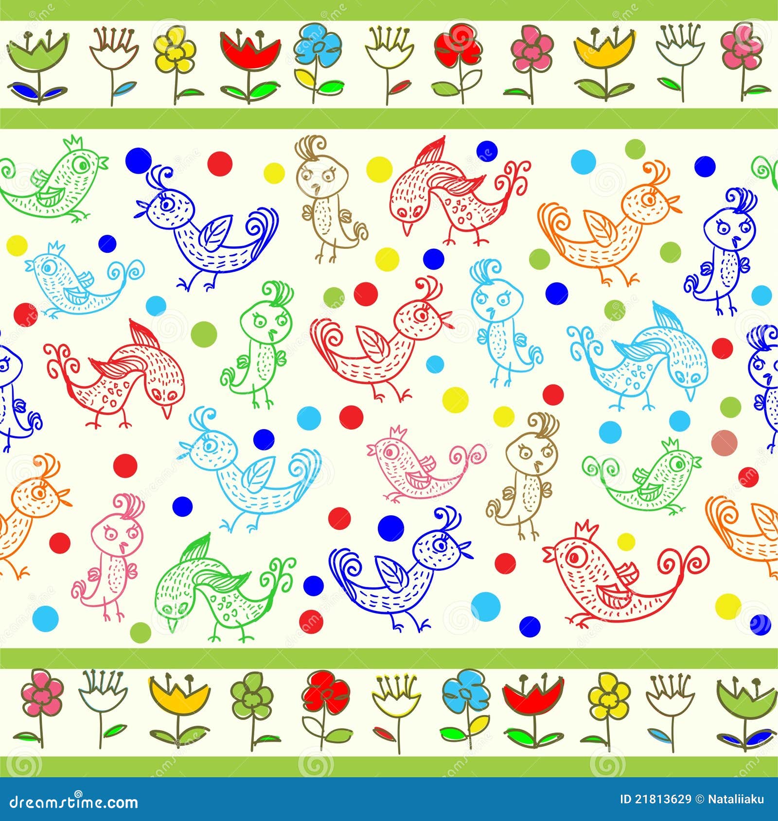 Kids seamless pattern stock vector. Illustration of decorative - 21813629