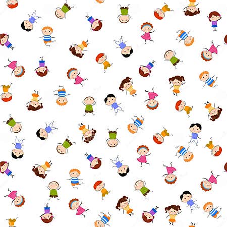 Kids Seamless Pattern Background Stock Vector - Illustration of clip ...
