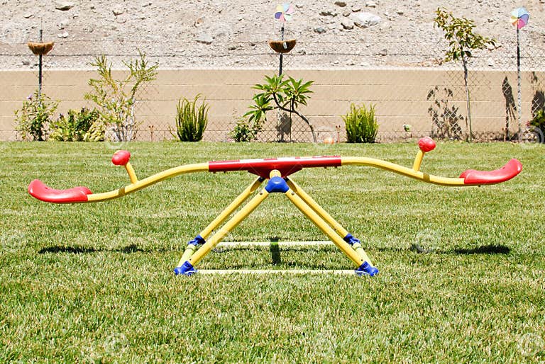 Kids See Saw stock image. Image of backyard, pretend - 21525289