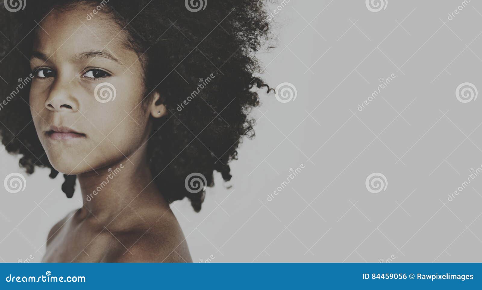 Kids Serious Look Studio Portrait Concept Stock Photo - Image of ...