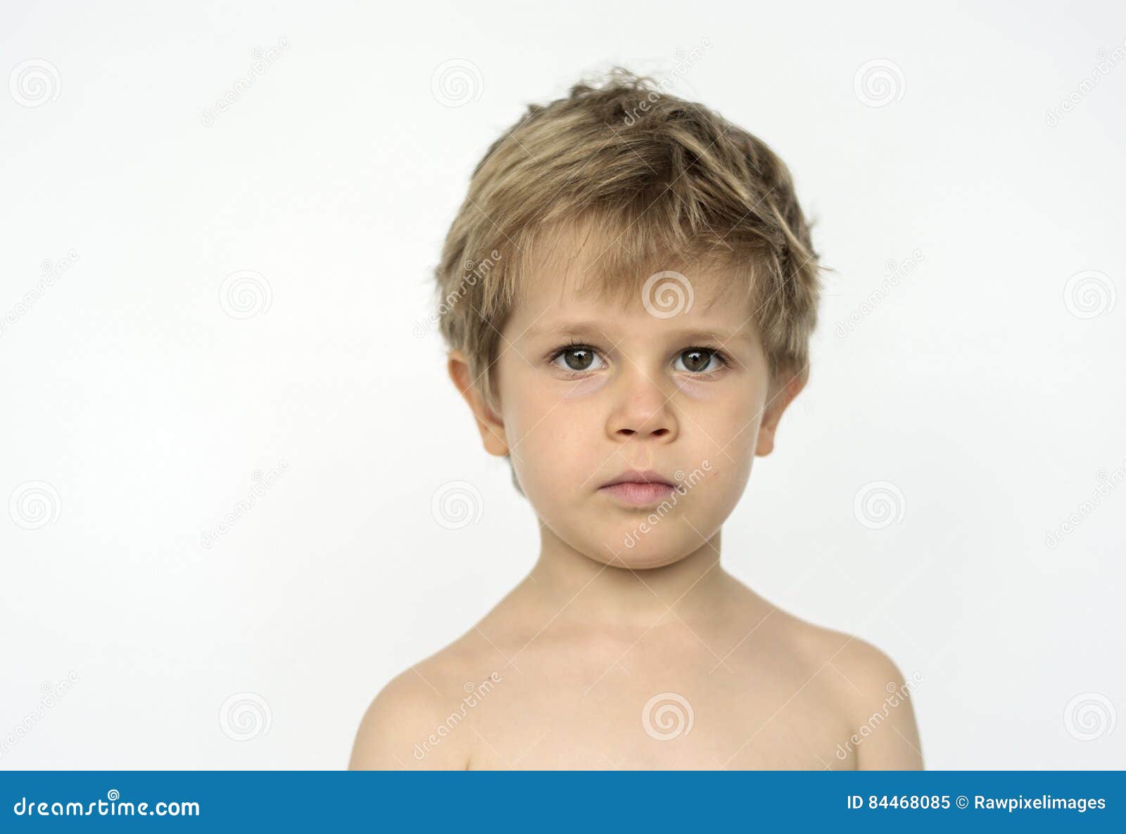 Kids Serious Looking Studio Portrait Concept Stock Image - Image of ...