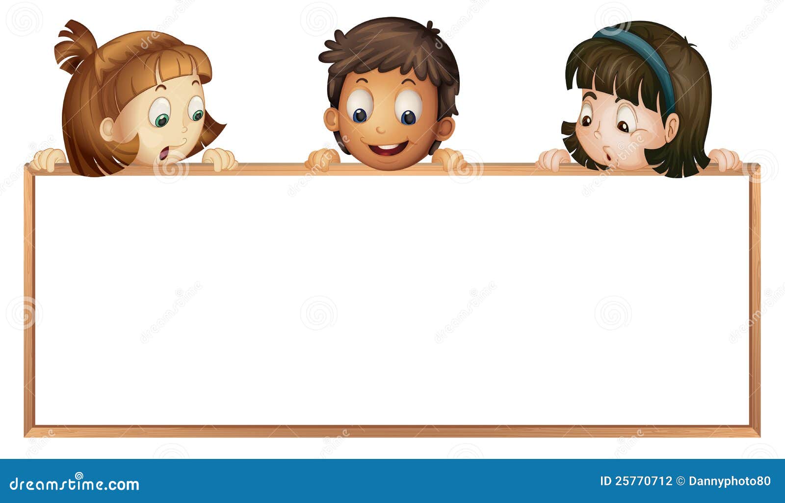 Kids showing board stock illustration. Illustration of notice - 25770712