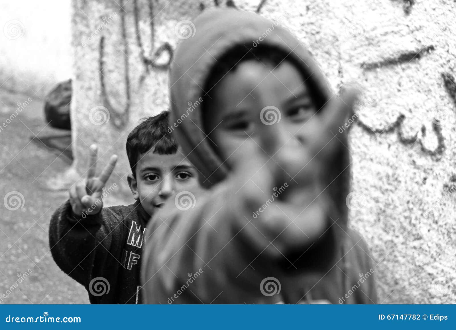Kids Showing Peace Sign in Refugee Camp Aida in Palestine Editorial ... Kids Showing Peace Sign in Refugee Camp Aida in Palestine Editorial ...