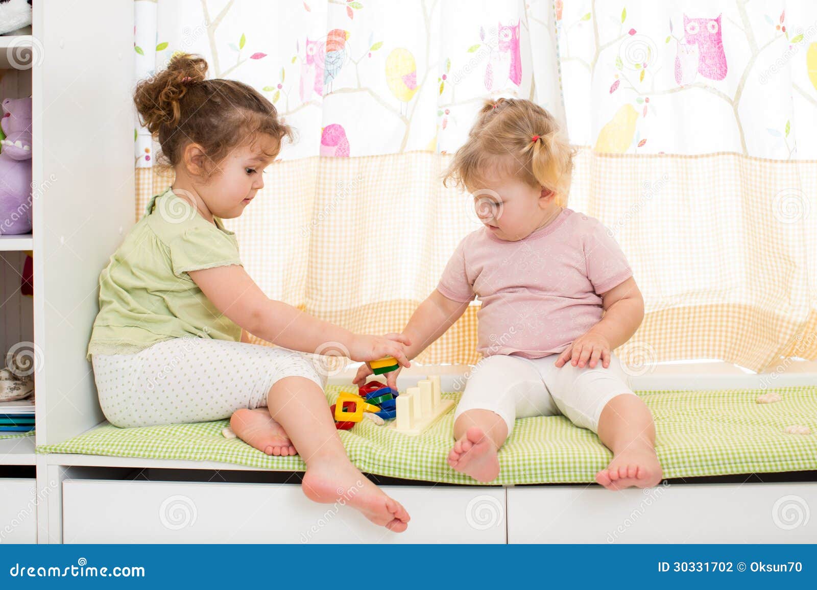 Kids sisters play together stock photo. Image of adorable - 30331702