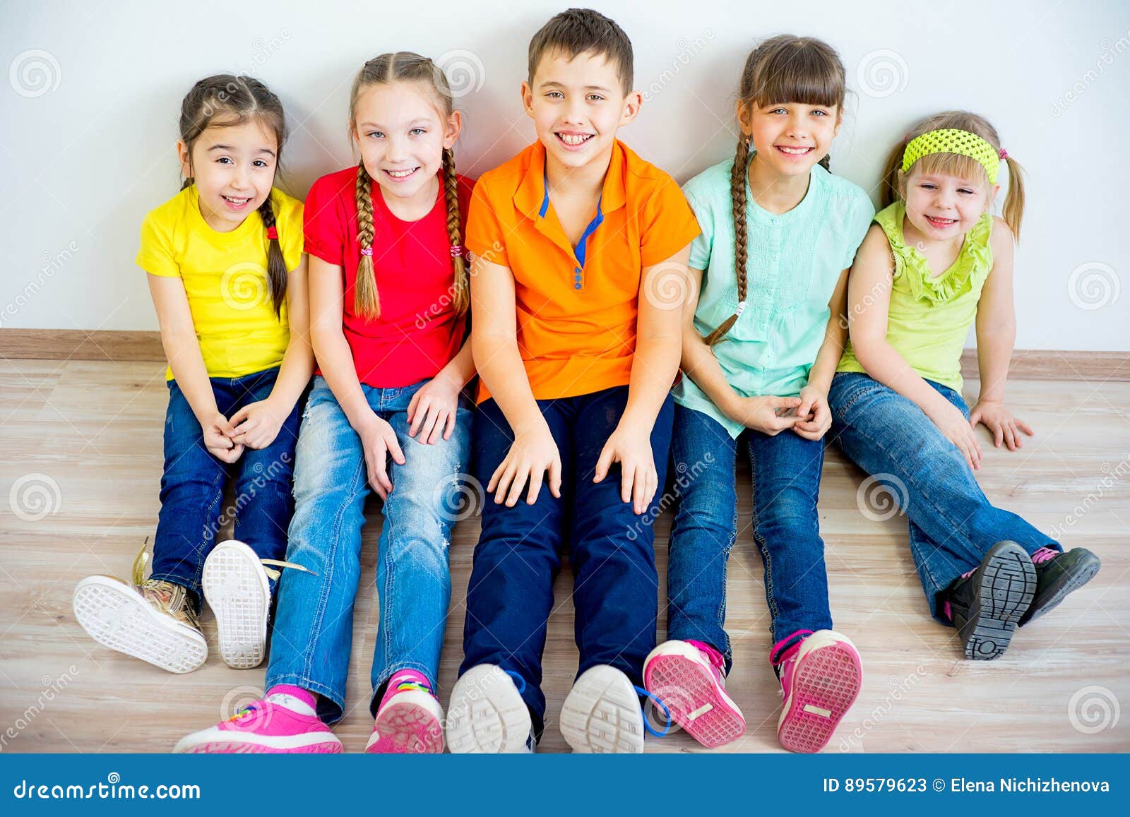 Kids sit together stock image. Image of classroom, together - 89579623