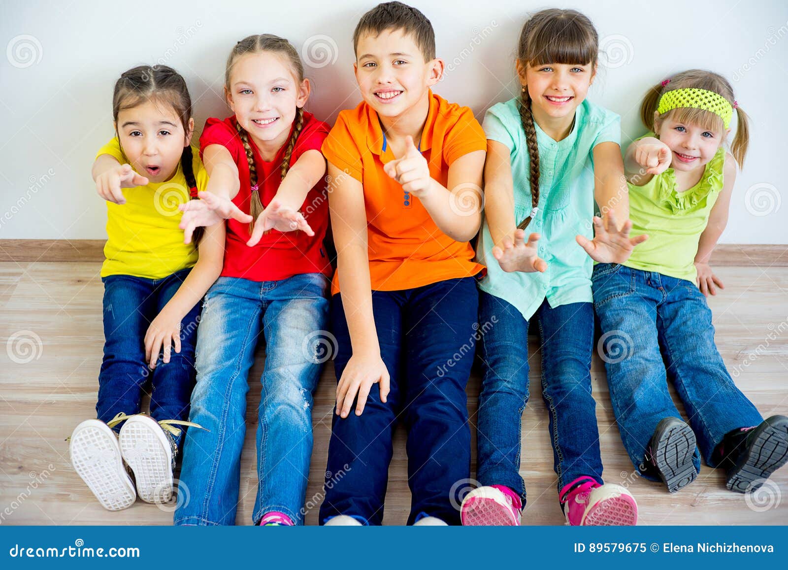 Kids sit together stock image. Image of elementary, pupil - 89579675