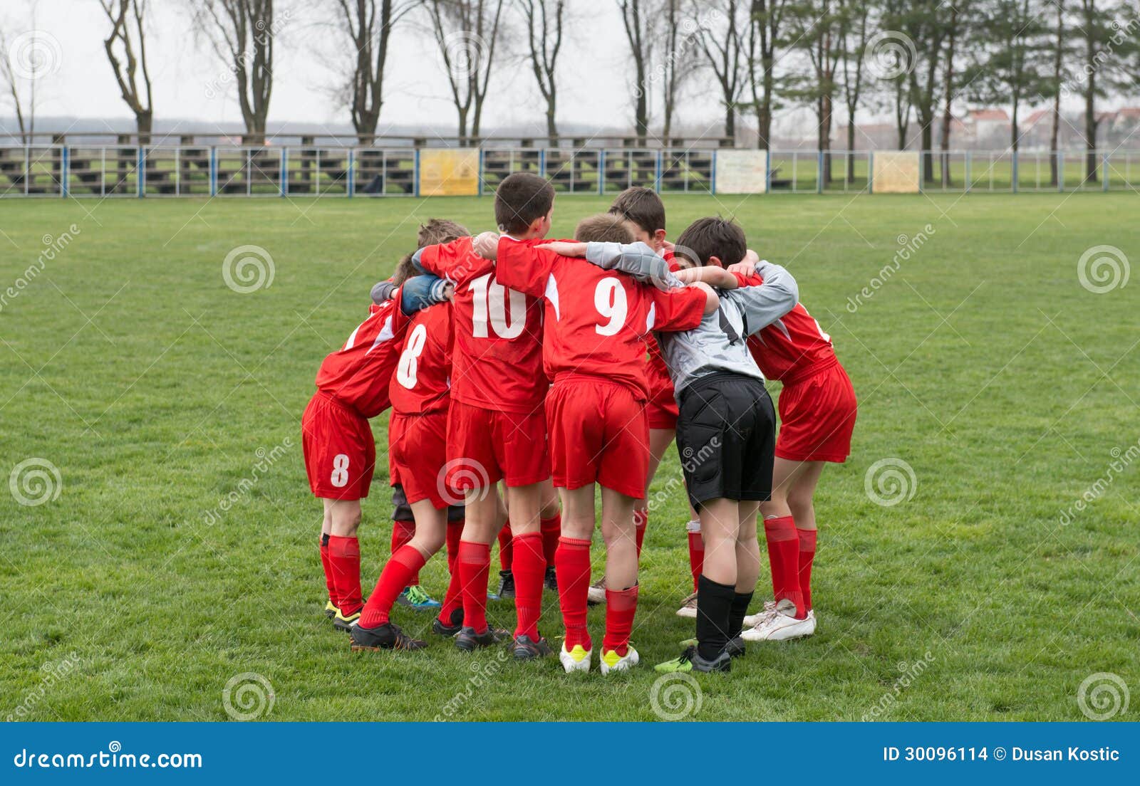Soccer Team Huddle Practice