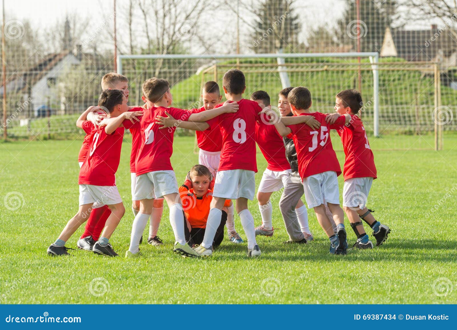 Kids soccer team stock photo. Image of coach, tournament - 69387434
