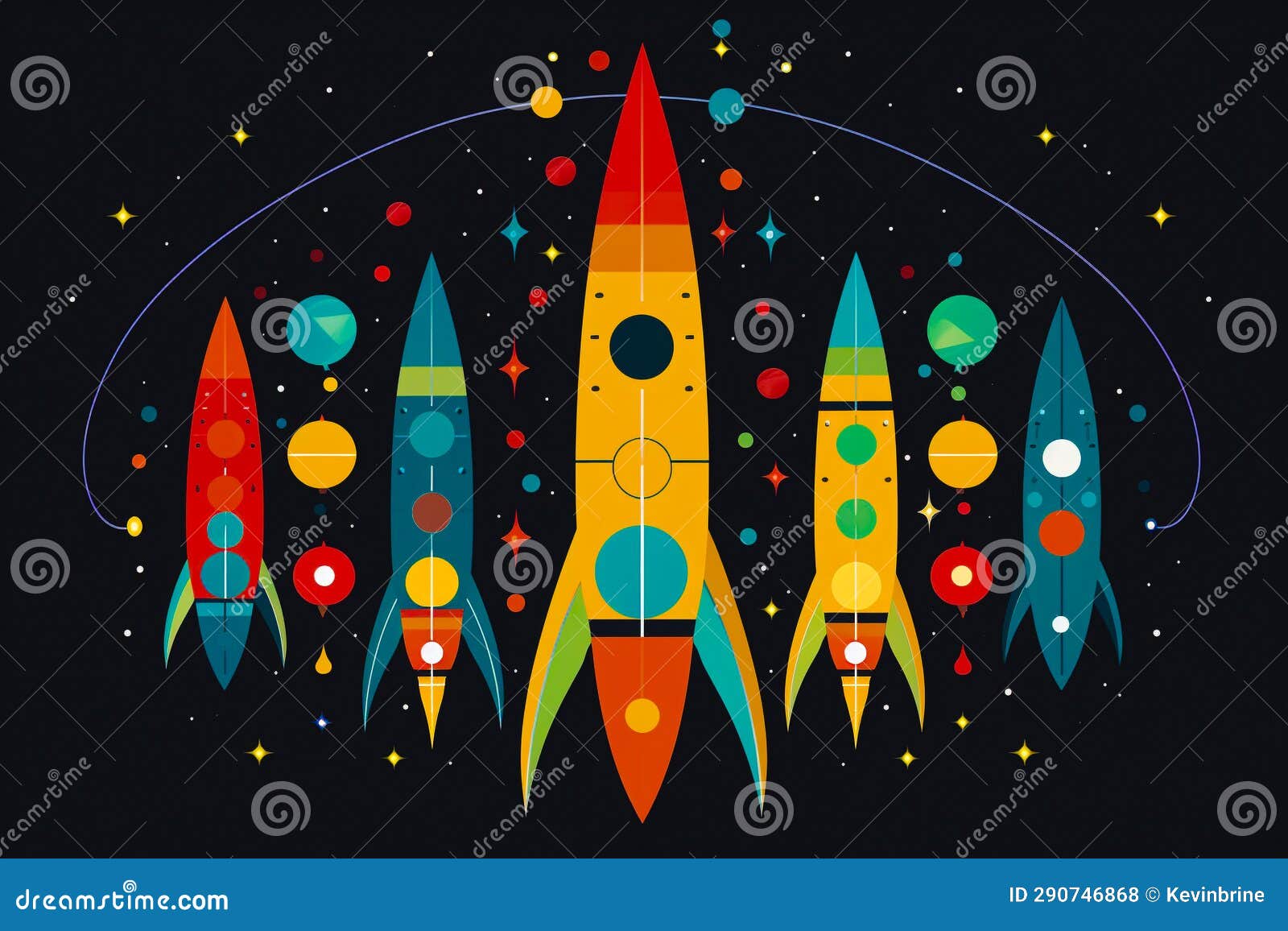 Kids Spaceship Illustration Stock Illustration - Illustration of ...