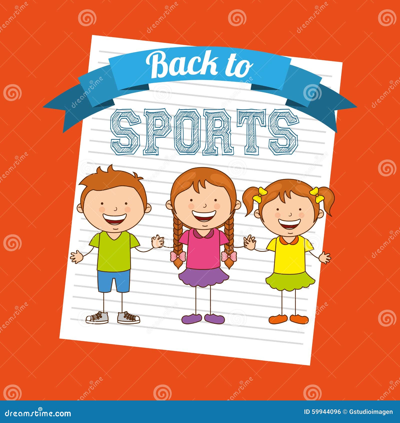 Kids sports stock vector. Illustration of activity, vector - 59944096