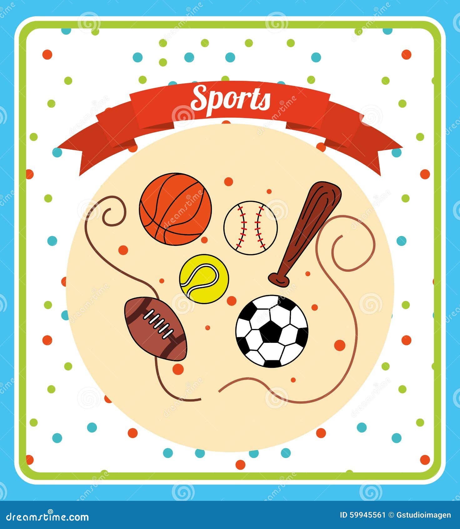 Kids sports stock vector. Illustration of player, basketball - 59945561