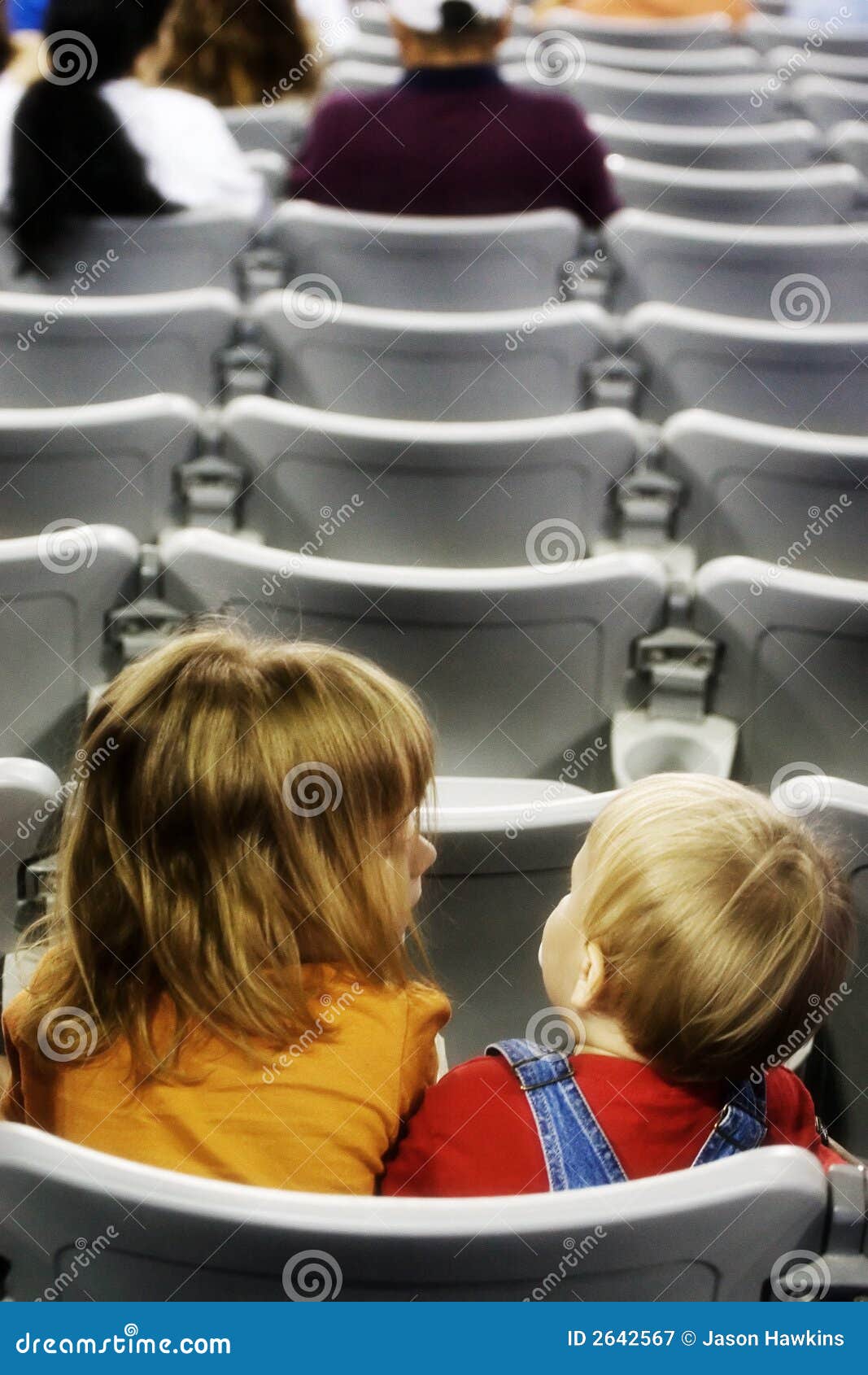 Kids in a stadium stock image. Image of chairs, children - 2642567