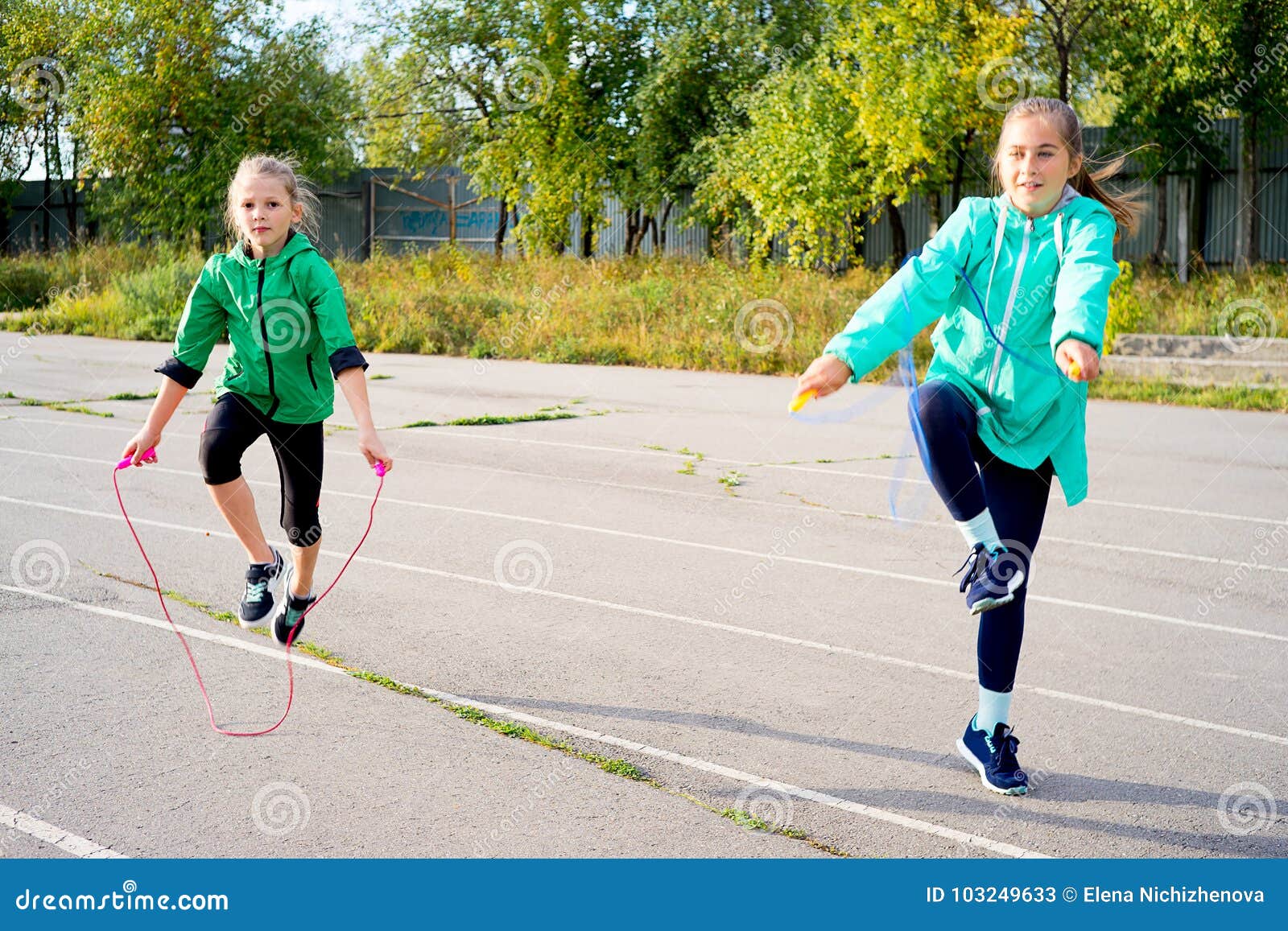 Kids on a stadium stock image. Image of school, activity - 103249633