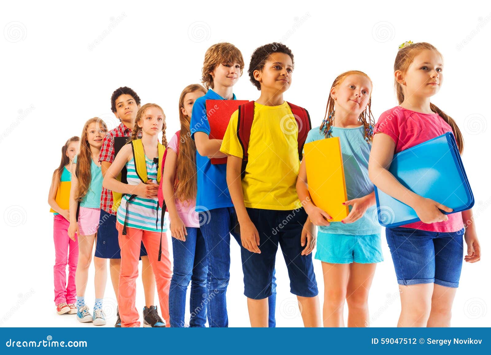 Students In A Line At School