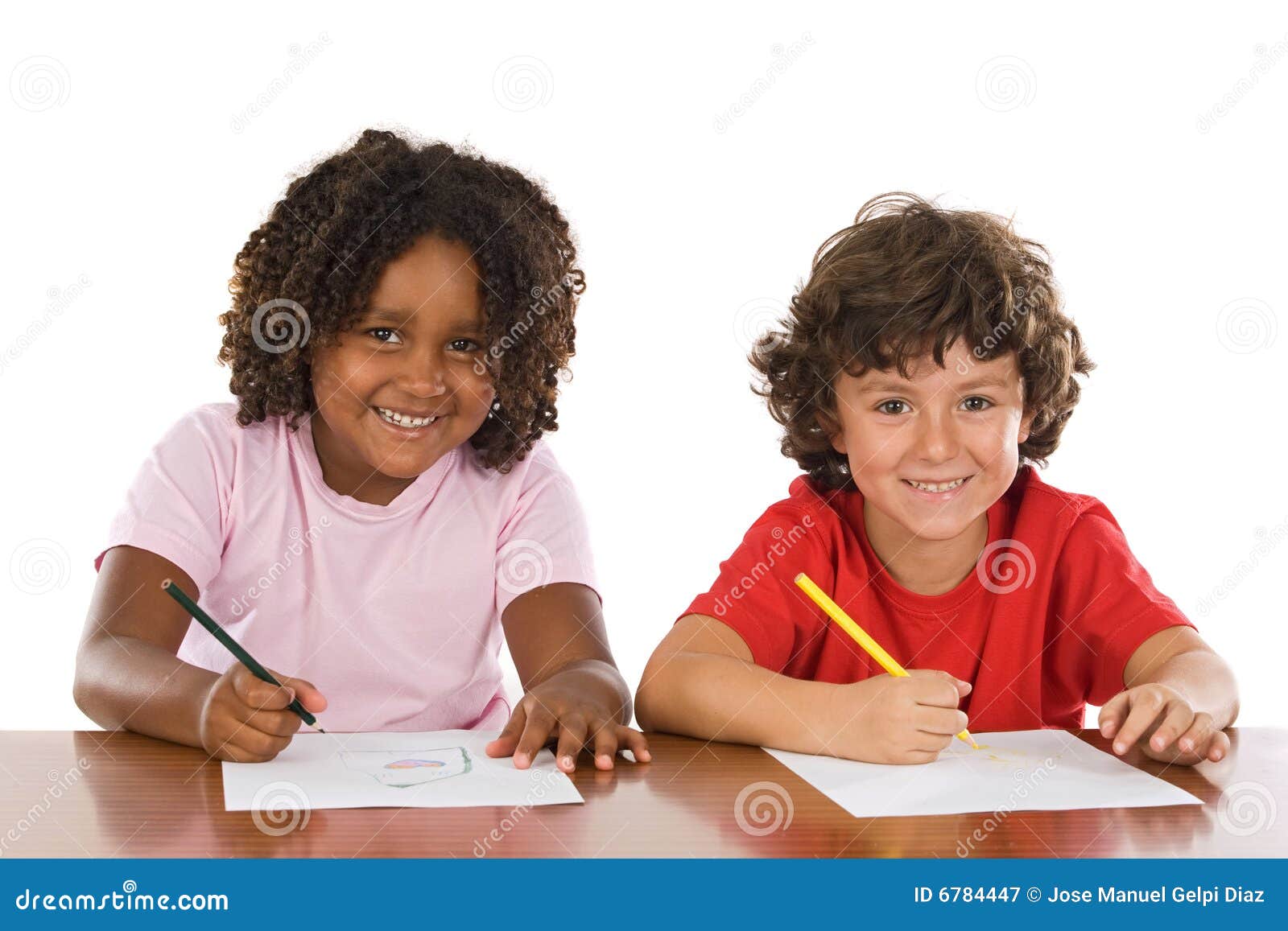 Kids studding together stock image. Image of girl, caucasian - 6784447