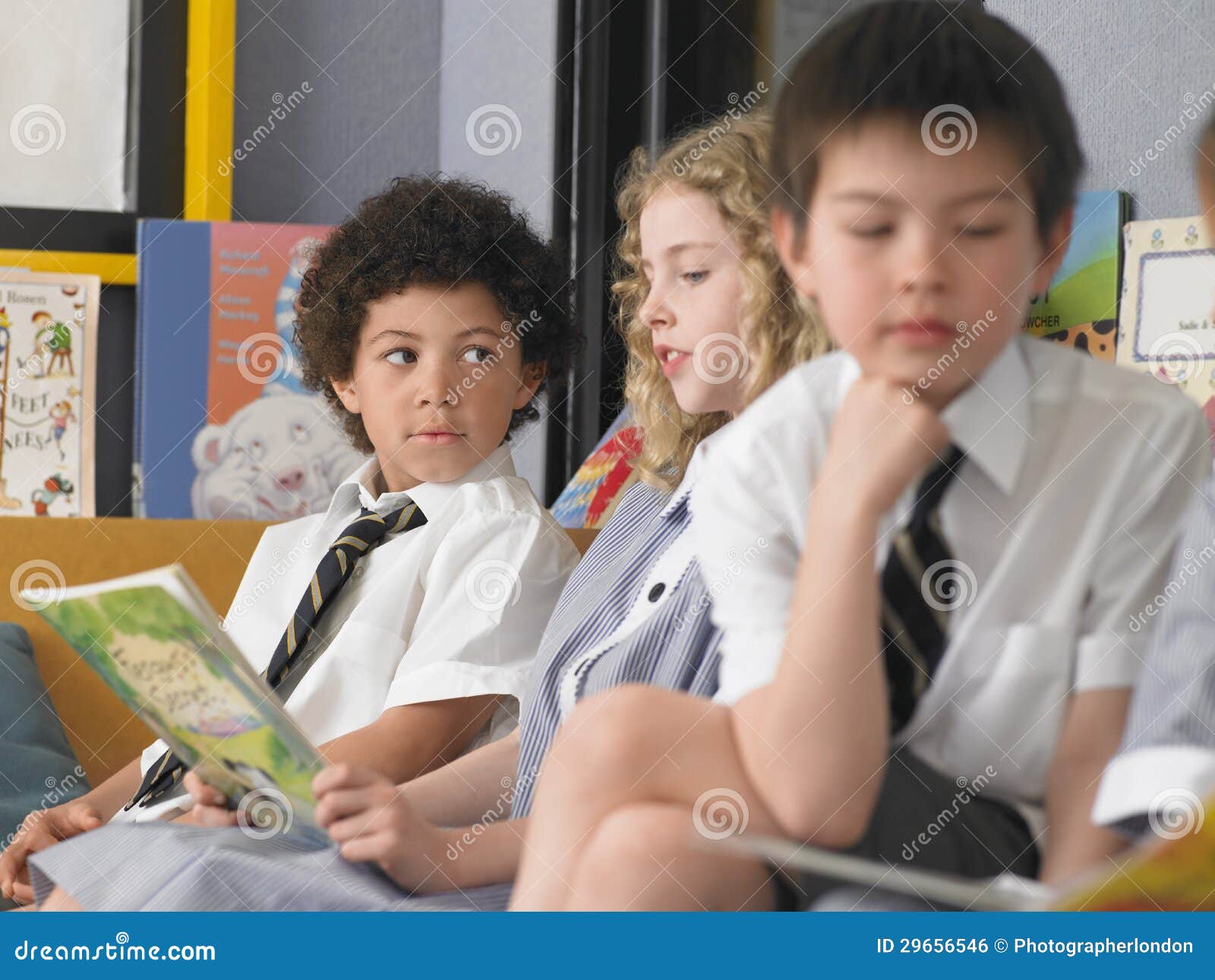 Kids Studying in Classroom stock photo. Image of ethnic - 29656546