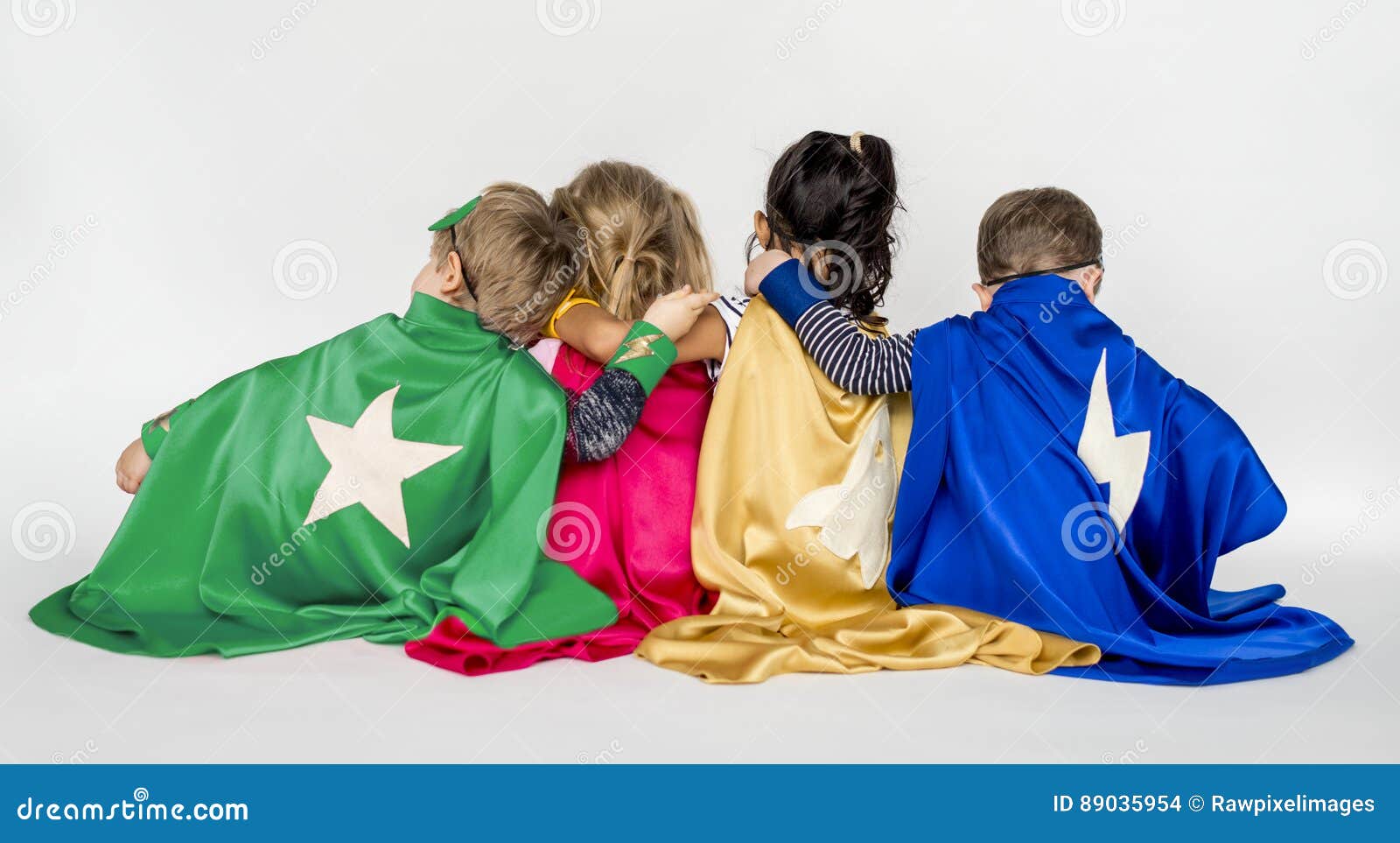 Kids Super Hero Play Concept Stock Photo - Image of gesture, radio ...
