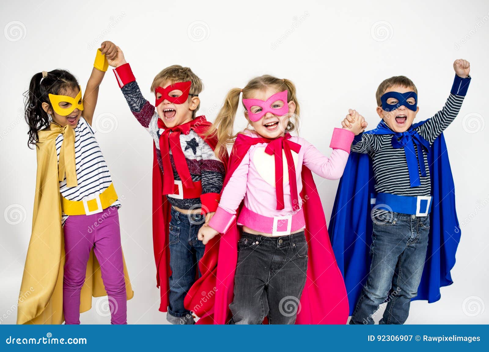 Kids Superhero Playing Around Concept Stock Image - Image of cheerful ...