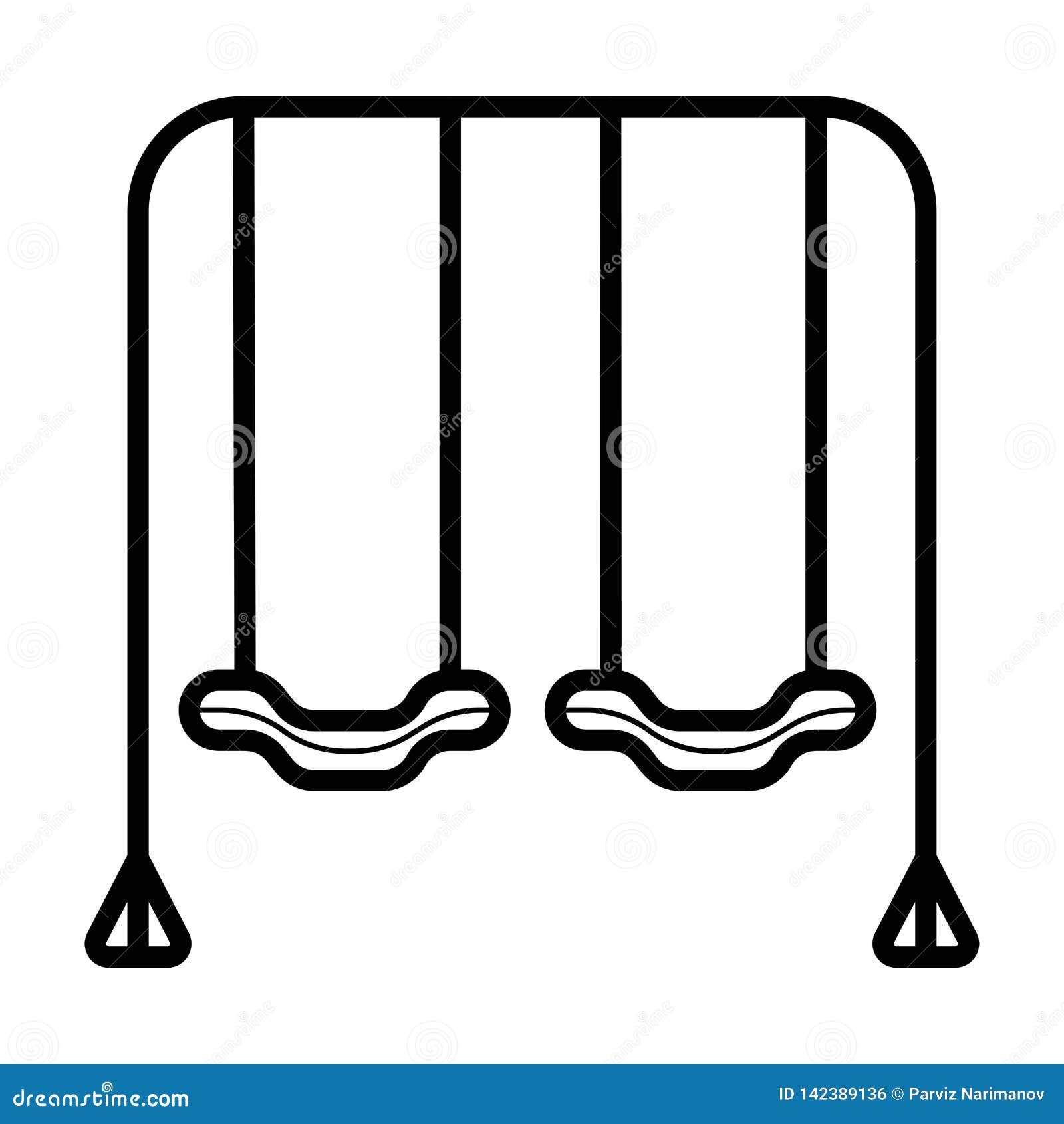 Kids swing icon stock illustration. Illustration of pictogram - 142389136