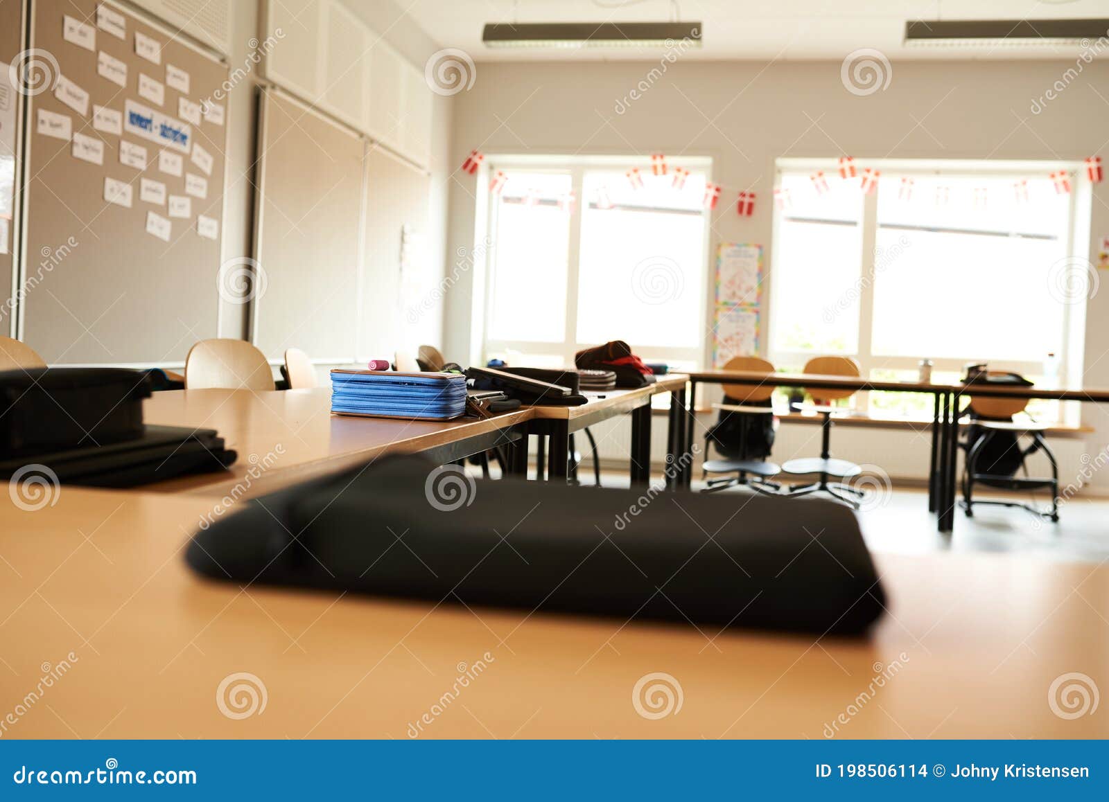 Kids Table in a Classroom at School Stock Photo - Image of elementary ...