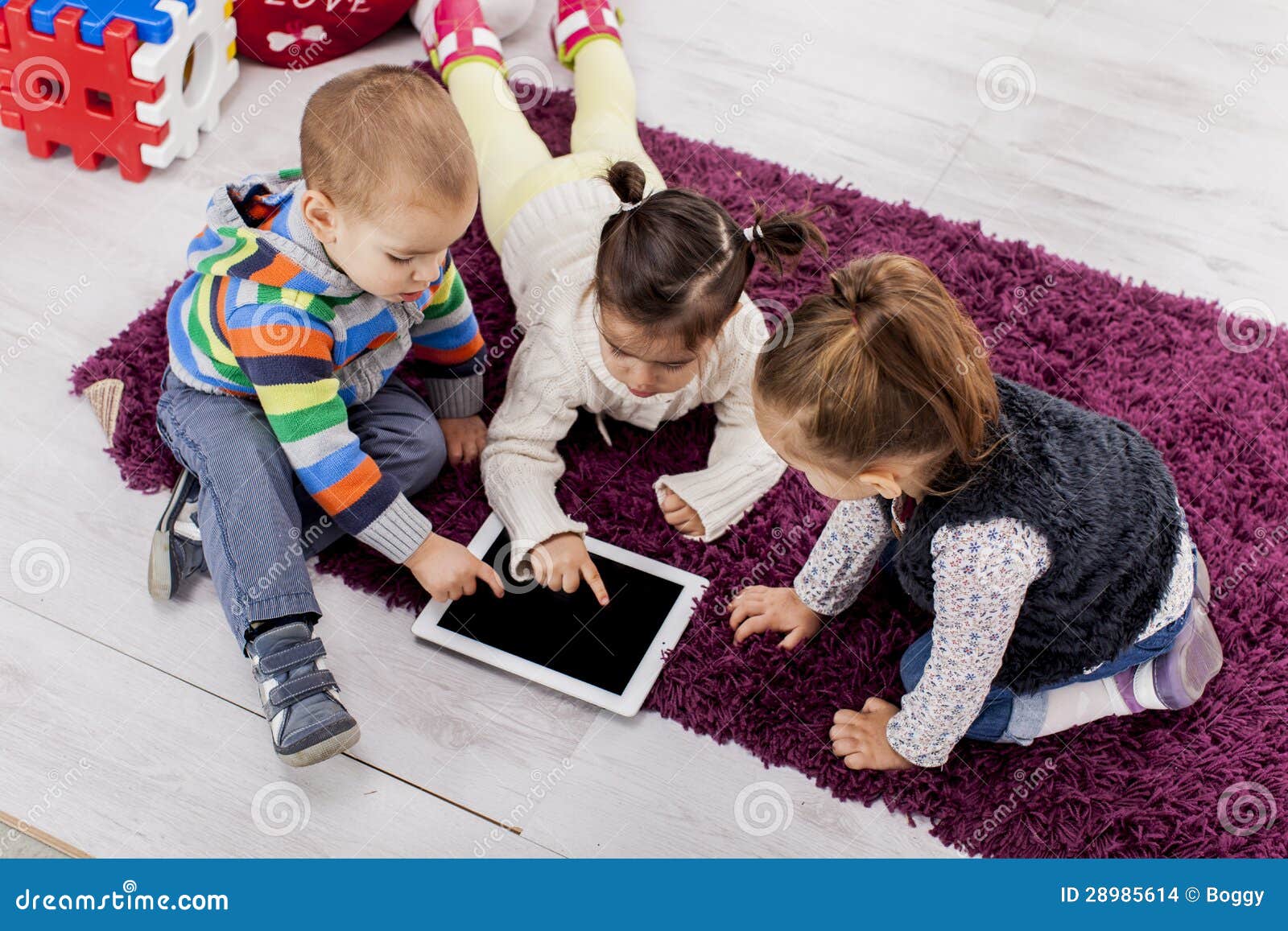 Kids with tablet stock photo. Image of beautiful, computer - 28985614