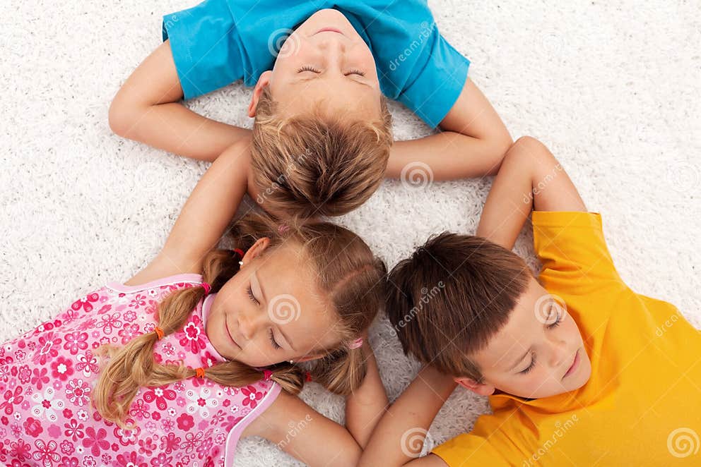 Kids taking a break stock image. Image of happiness, healthy - 21922247