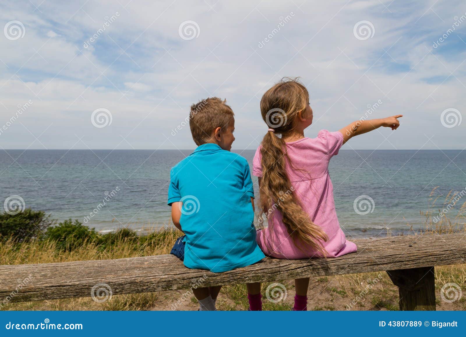 Kids taking a break stock image. Image of denmark, blokhus - 43807889