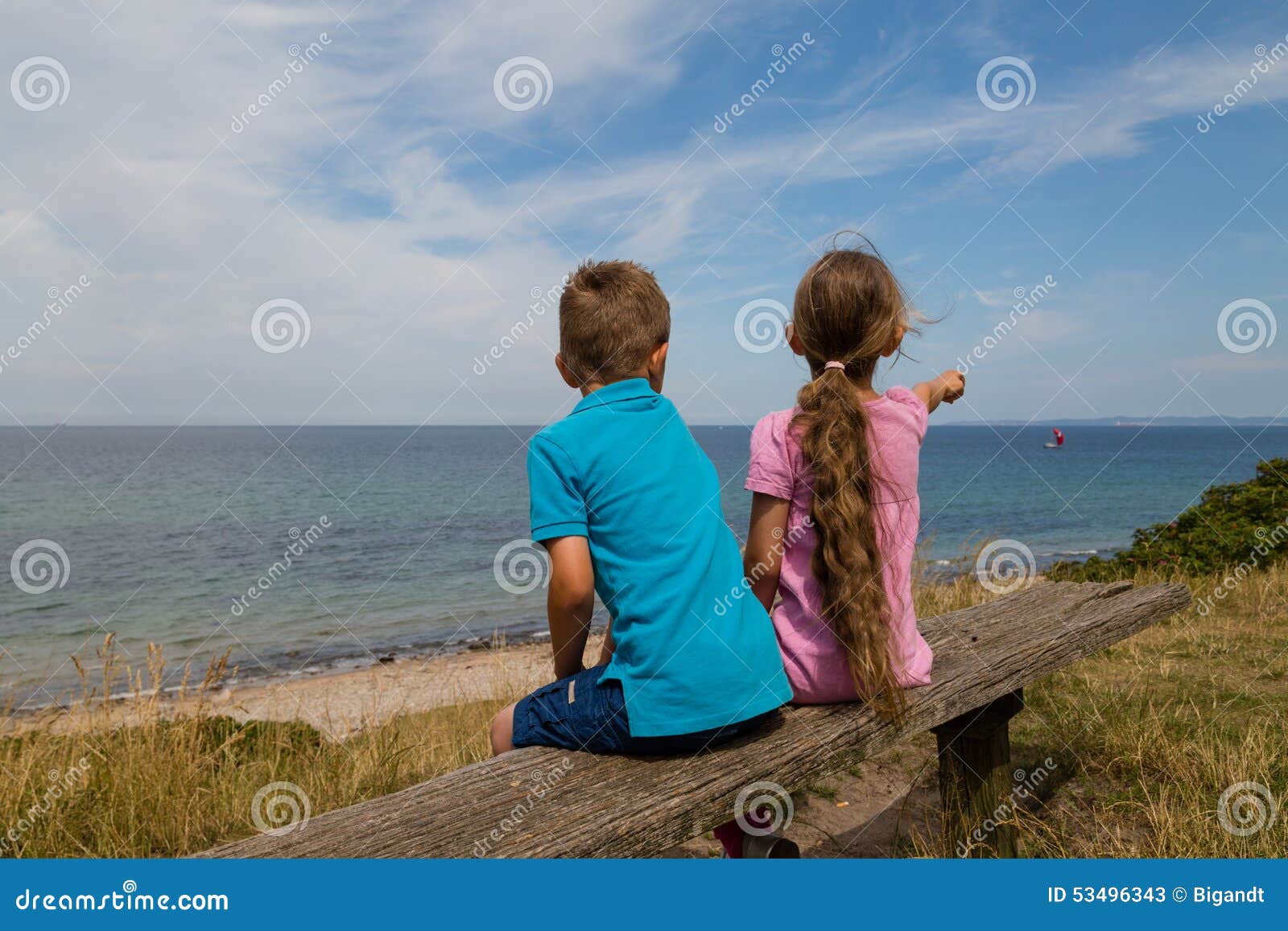 Kids taking a break stock image. Image of spring, bench - 53496343