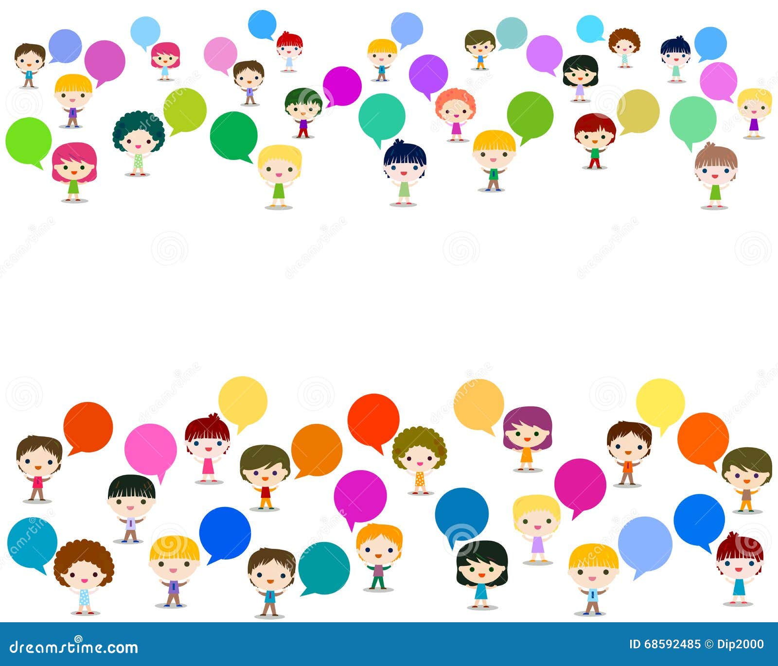 Kids talking stock vector. Illustration of girls, happy - 68592485